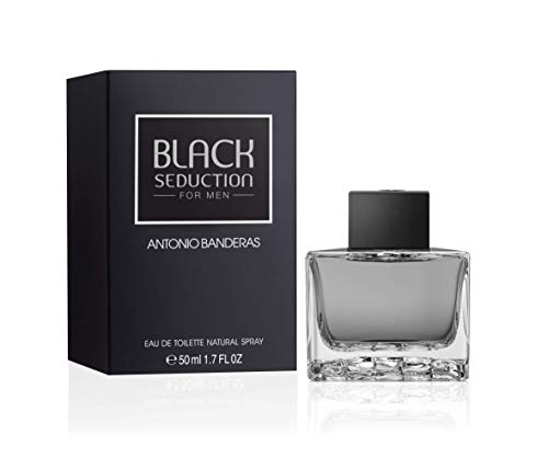 Antonio Banderas Seduction in Black Eau De Toilette Spray for Men, 1.7 Ounce
