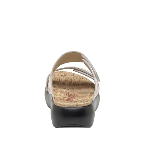 Alegria Womens Bryce Poppy Pop Leather Slide Sandal 9 M US