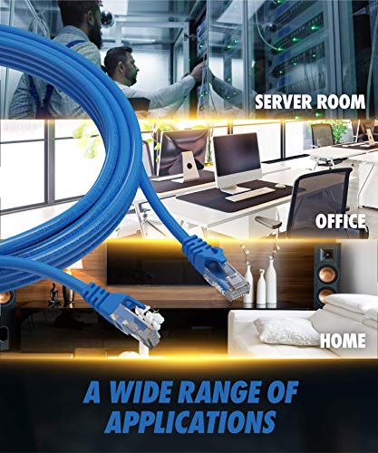 Cat6 Ethernet Cable, 3 Feet (2 Pack) LAN, utp (0.9 Meters) Cat 6, RJ45, Network, Patch, Internet Cable - (3 ft)