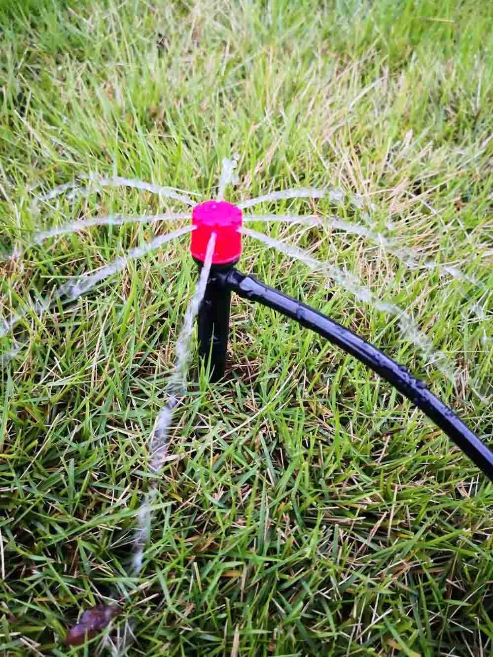 ZILIM 100PCS Drip Emitters Sprayer with 8 Hole, 360 Degree Dripper Perfect for Irrigation System Watering Kits, Adjustable for 1/4inch(7 x 4mm) Irrigation Tube Hose, Garden Patio Lawn Flower Bed