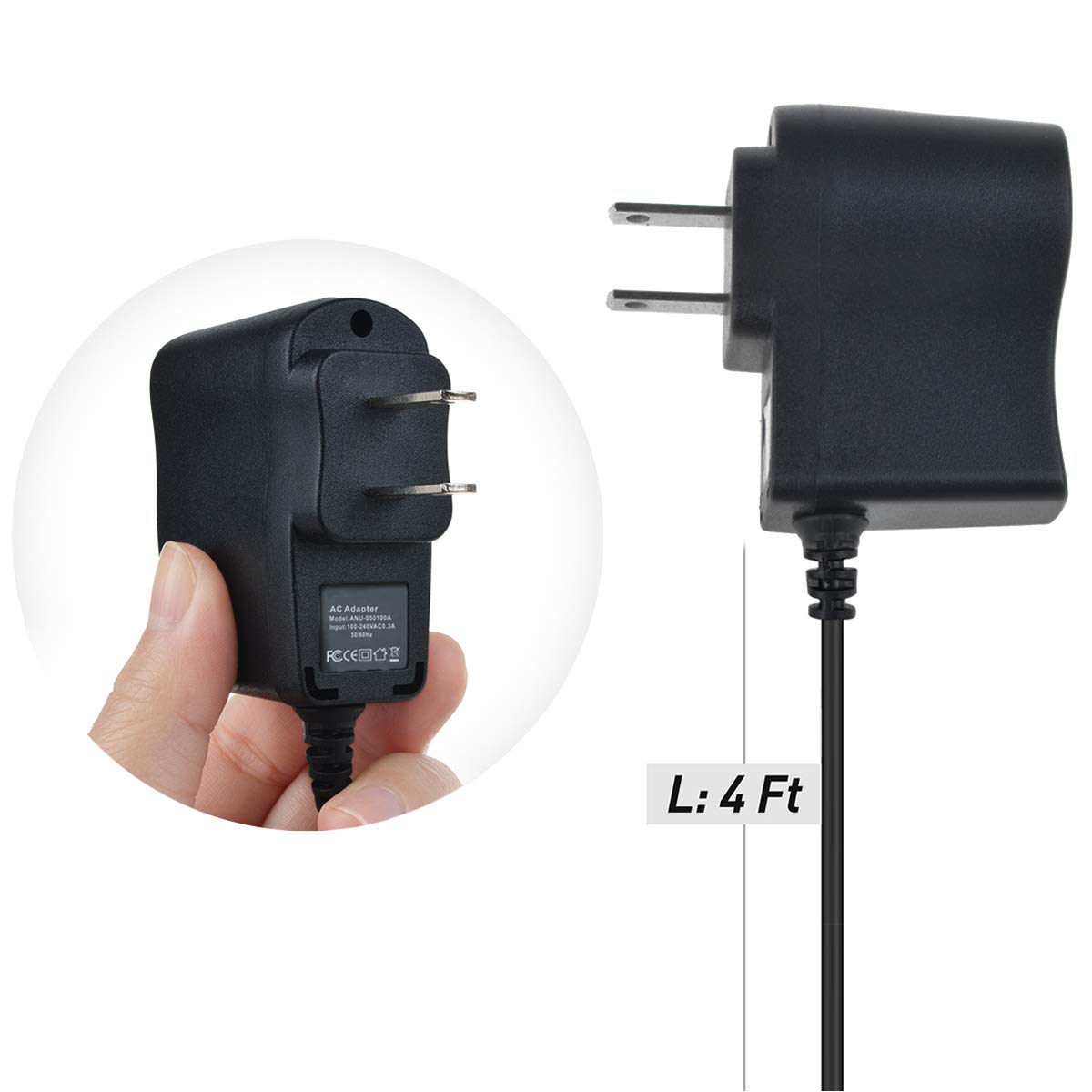 SupplySource AC/DC Adapter for Ingenico iWL250 iWL255 iWL222 Credit Card Reader iWL2xx Wireless Series Terminal Power Supply Cord Cable Battery Charger Mains PSU (w/USB Tip)