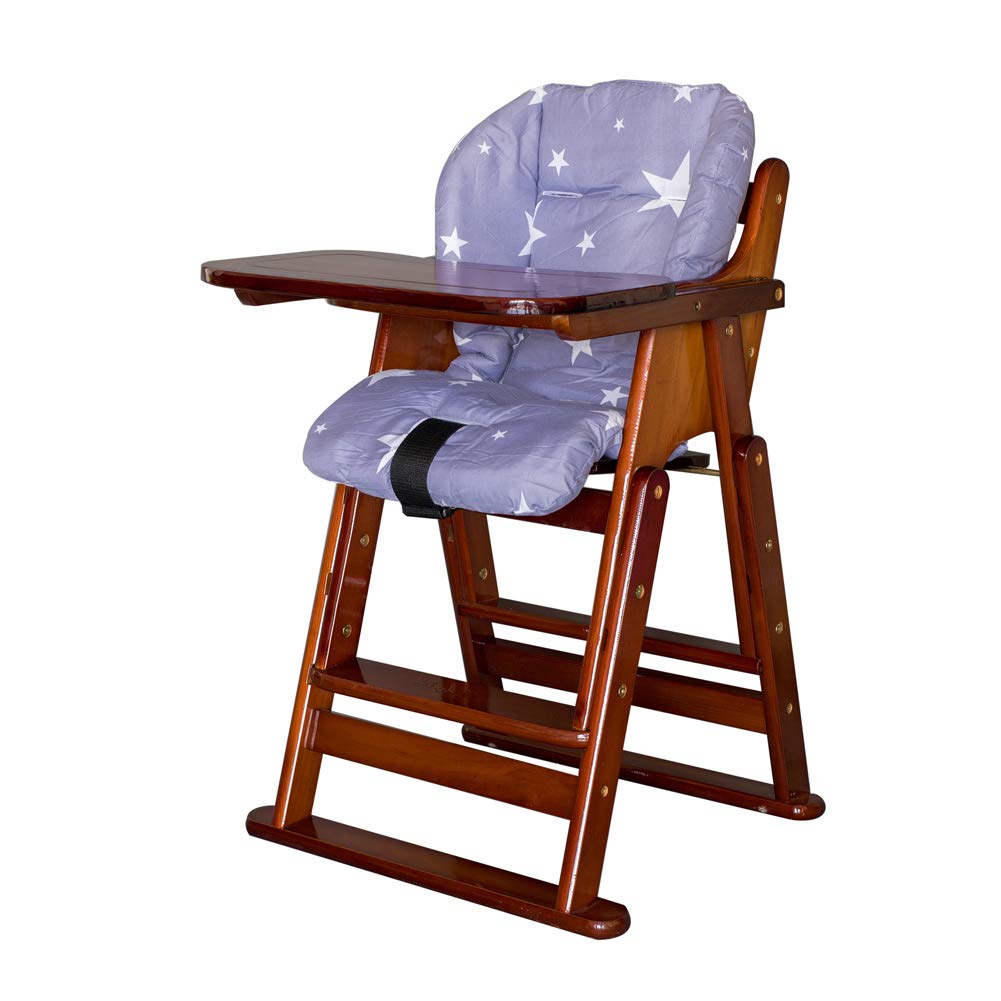 High Chair Pad, Exquisite and Beautiful Baby/highchair/seat Cushion Pad,Comfortable and Soft, Suitable for The High Chair and Stroller in The Picture(Blue Background Stars Pattern)