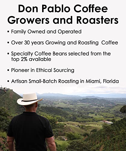 2LB Don Pablo Gourmet Coffee - Brazil Cerrado - Medium Dark Roast - Whole Bean Coffee - 100% Arabica Beans - Low Acidity and Non-GMO - 2lb bag