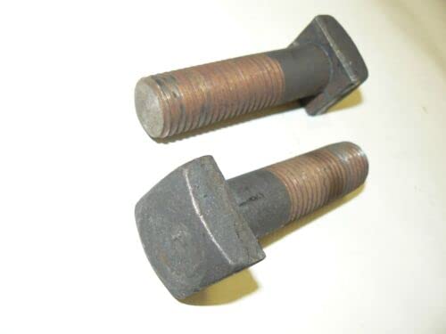 7/8"-9 x 3 1/4" Square Head Machine Bolts - Plain Steel Finish - Lot of 8 Pcs. HQ