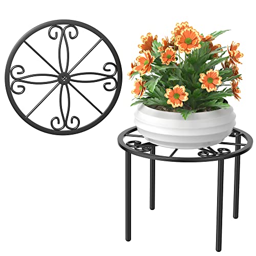 bussdis 1 PCS Plant Stand, Heavy Duty Metal Stand Decorates Plants, Flower Pot Stand against rusting,Round Plant Rack for Room Indoor and Outdoor Courtyard,Gardens.