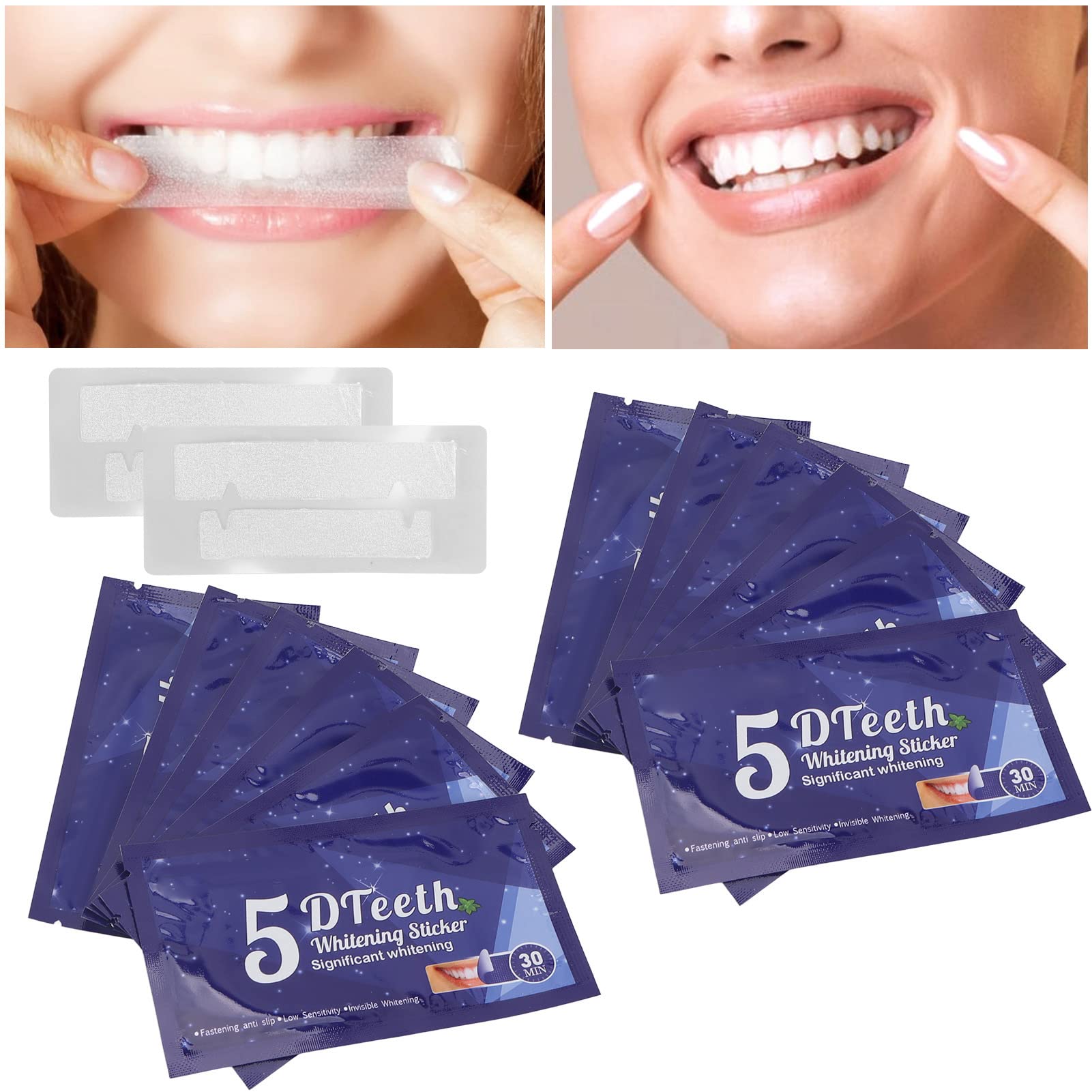 5D Teeth Whitening Strips, Sensitivity Free Whitening Strips, Dental Teeth Whitening Kit, 14 Whitener Strips, Remove Smoking, Coffee and Wine Stains, Whitening Without Any Harm