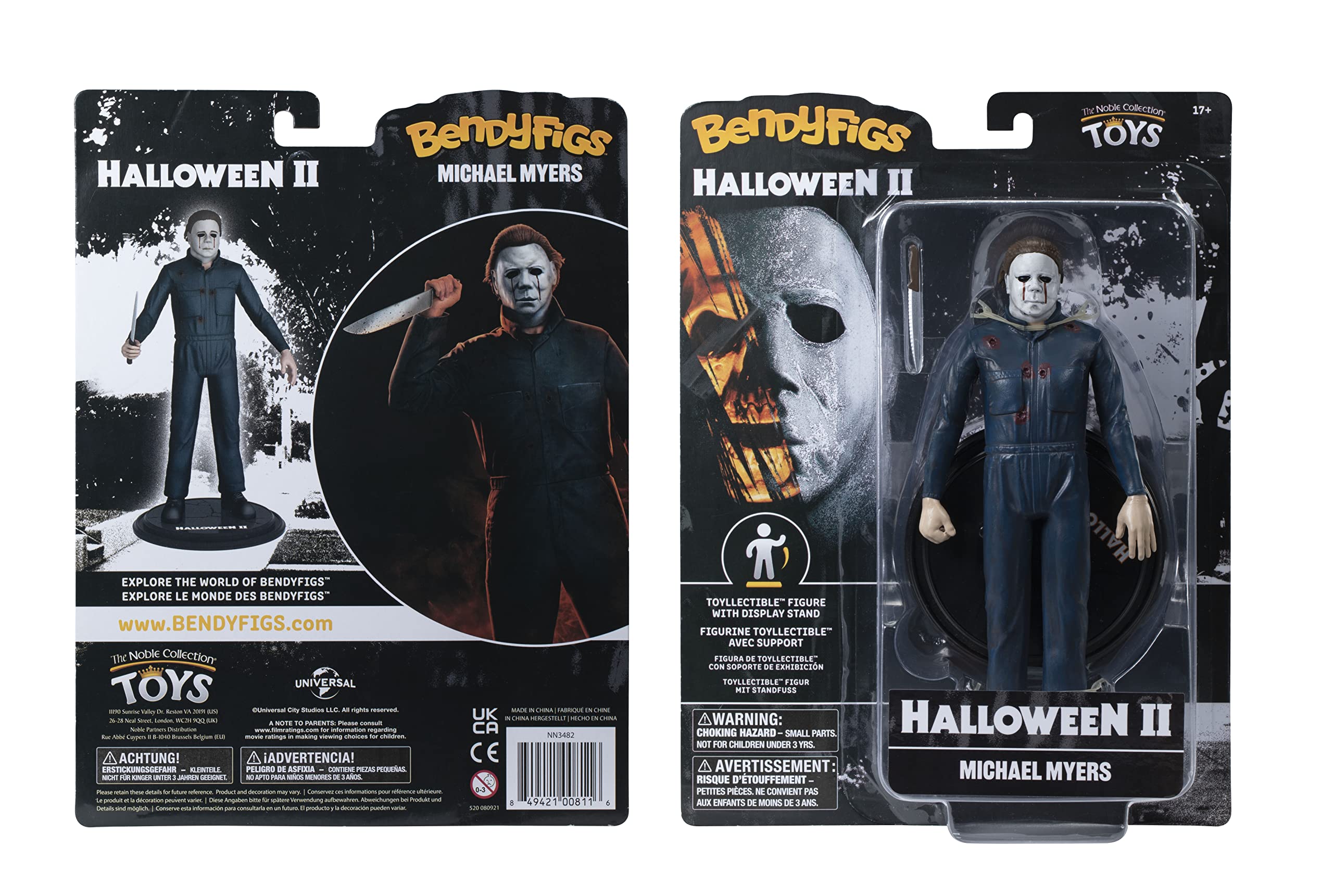 BendyFigs The Noble Collection Halloween II Michael Myers