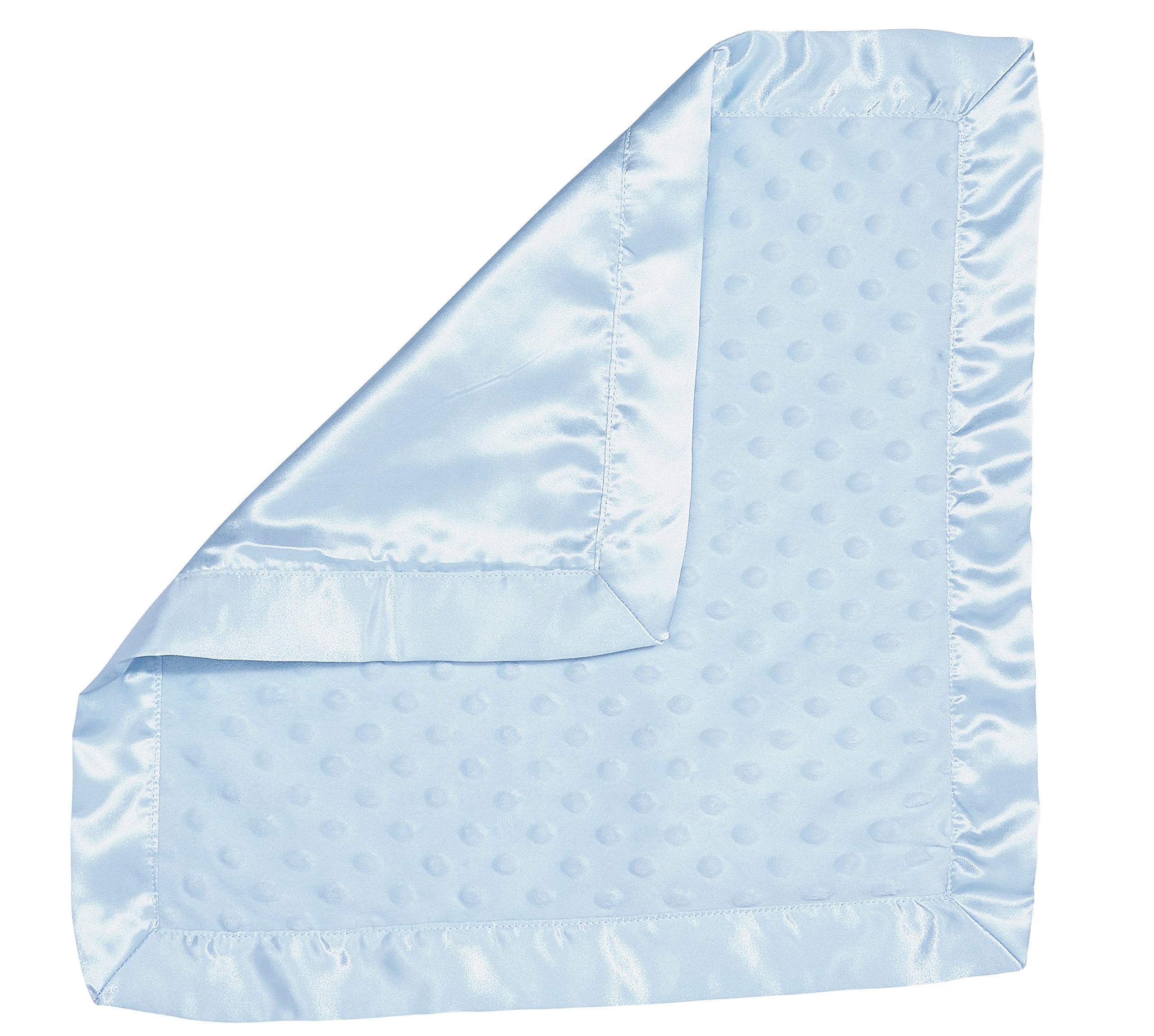 Bearington Baby Small Dottie Blankie (Blue) 16" x 16"