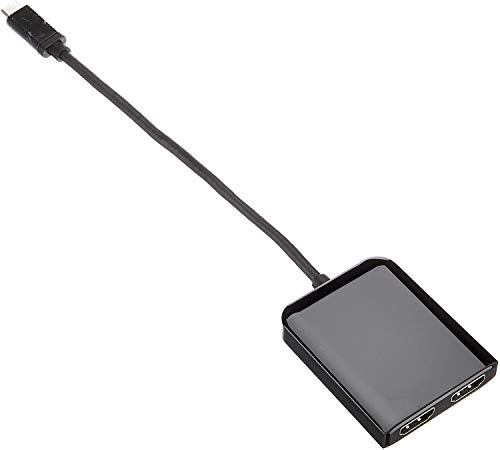 Sanwa Supply AD-ALCMST2HD USB Type-C MST Hub (DisplayPort Alt Mode), Type-C Male (Input) to HDMI Female, 2 Ports (Output)