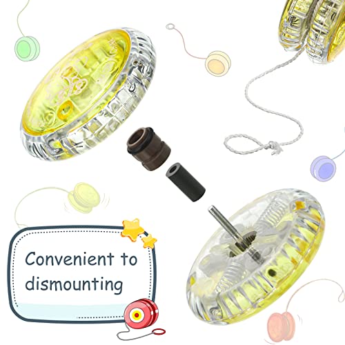 Sumind 6 Pieces LED Light Yo-Yo Plastic Responsive Yoyo Entertaining Yoyo for Beginner Party Favors (Random Colors)