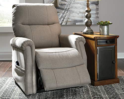 Signature Design by Ashley Markridge Modern Electric Power Lift Recliner for Elderly, Gray