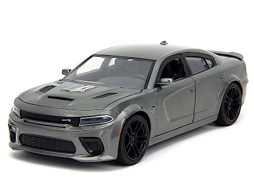 2021 Charger SRT Hellcat Gray Metallic Fast X (2023) Movie 1/24 Diecast Model Car by Jada 34472