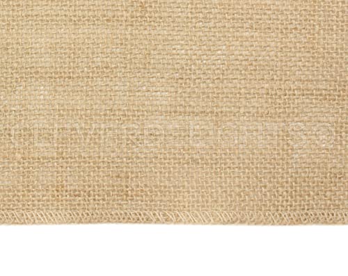 CleverDelights 9" Premium Burlap Roll - 10 Yards - No-Fray Finished Edges - Natural Jute Burlap Fabric