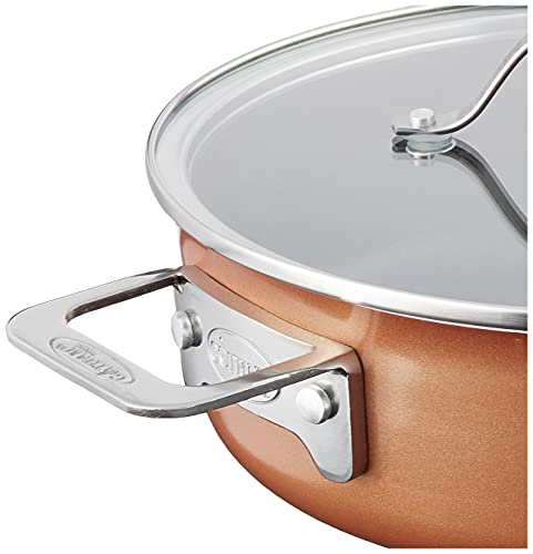 Gotham Steel Stackable 3 Piece Frying Pan Cookware Set– Stackmaster Ultra Nonstick Cast Texture Ceramic Coating, Stacks and Nests within Each Other - Dishwasher Safe