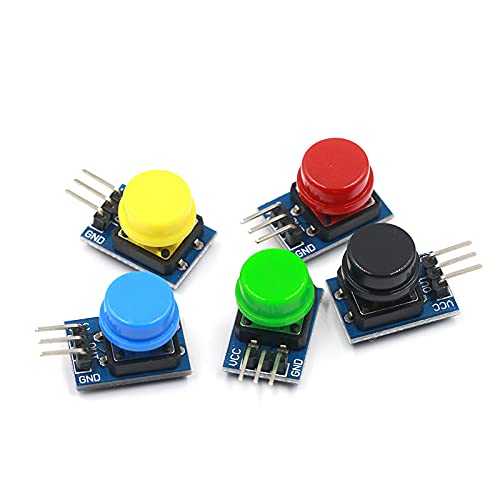 5pcs 12X12MM Big Key Module Big Button Module Light Touch Switch Module with hat High Level Output for arduino or Raspberry pi 3