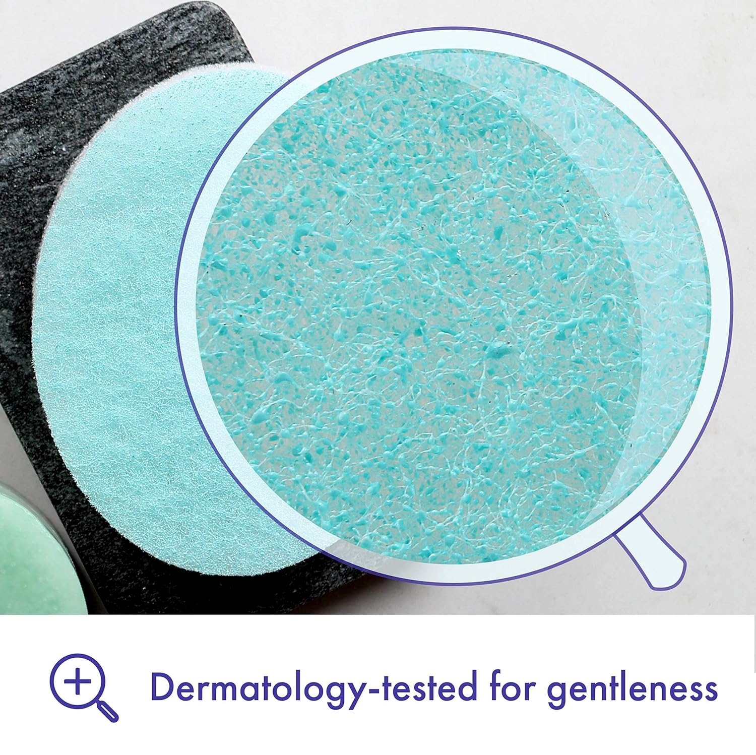 Buf-Puf Body Sponge, Bath Sponge, Dermatologist Developed, Cleanses Skin of Dirt, and Excess Oil, Reusable, Exfoliating, 5 Count