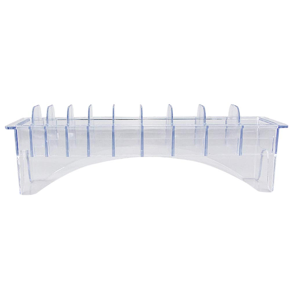 Plastic Clipper Guide Grooming Clipper Blade Case Holder Organizer Plastic 10 Blades Storage Case Rack Clipper Comb Holder for Salon Home Supplies Plastic Blade Guide