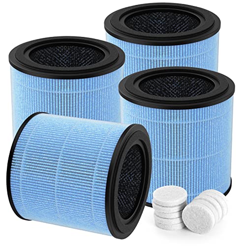 Breabetter AP0601 True HEPA Replacement Filter Compatible with AIRTOK AP0601 Air Purifier, Part # AP0601-RF, 4-Stage H13 True HEPA Filters（4-Pack）