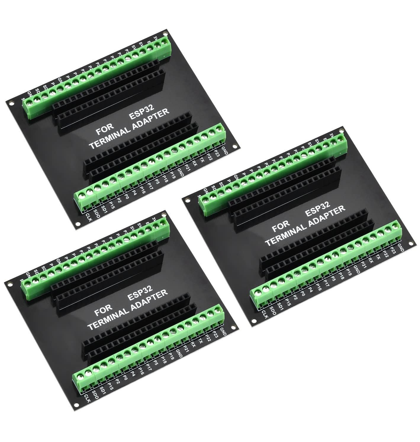3-Pack 38PIN ESP32 Breakout Board, Aideepen ESP32 ESP32S Breakout Board GPIO 1 into 2 for 38PIN Narrow Version NodeMCU-32S