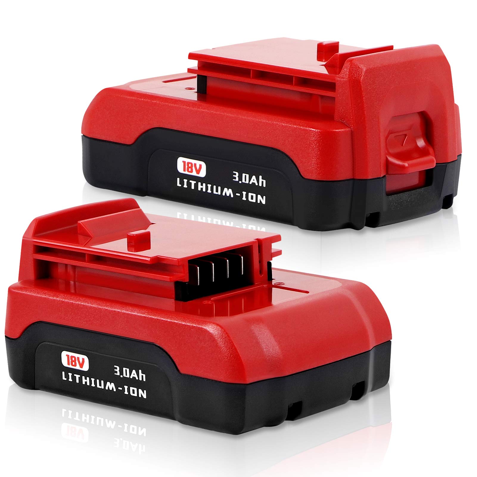 2PACK DSANKE 18V 3000mAh Lithium Ion Battery PC18B Compatible with Porter Cable 18 Volt Cordless Power Tools Battery PC18B PC18BL PC18BLX PCC489N PC18BLEX PC1800D PCXMVC Battery