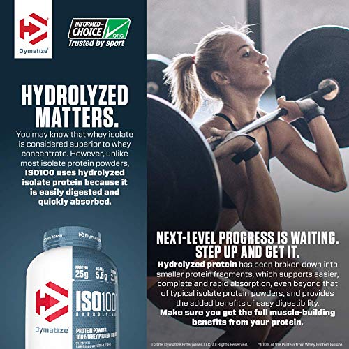 Dymatize ISO100 Hydrolyzed 100% Whey Protein Isolate Strawberry -- 5 lbs