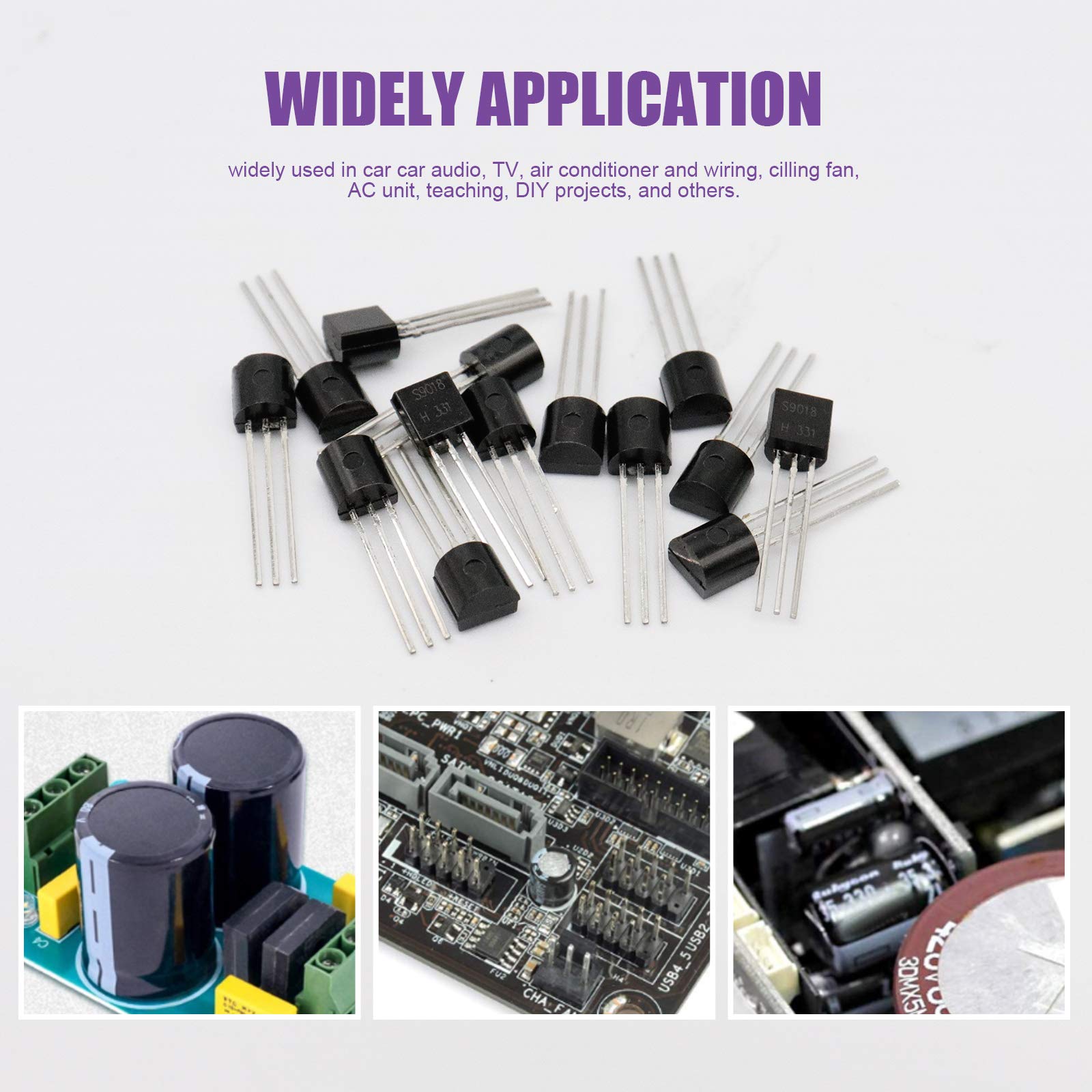 LARSEBEI 600-Piece 15 Values Transistors Assortment Kit Box Including 2N2222-S9018 NPN PNP Power General Purpose Transistors