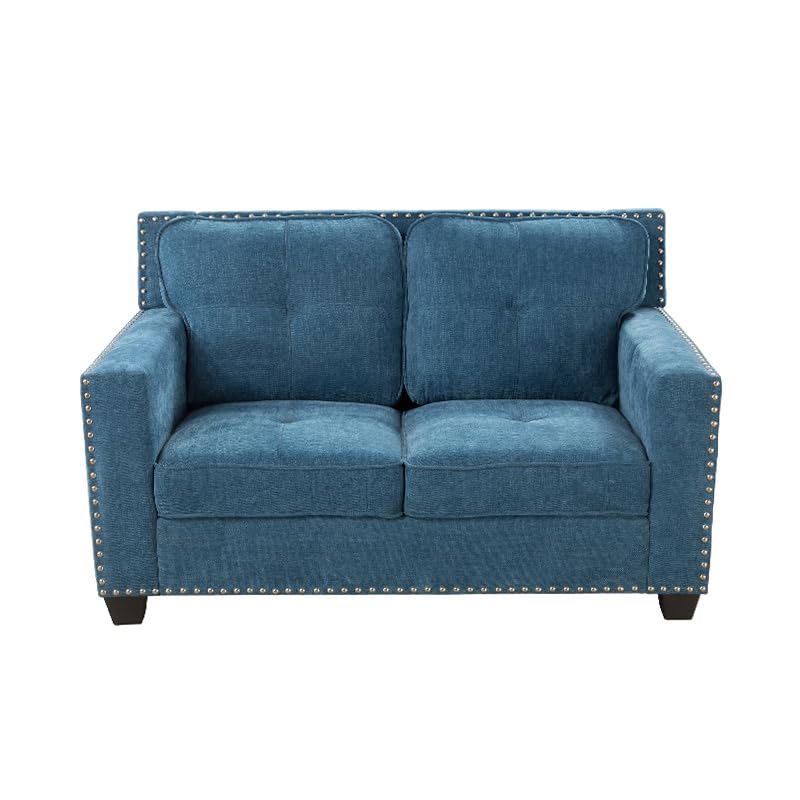 3-Piece Sectional Sofa Sets for Living Room Furniture, Modern Style Button Linen Couches with Tufted Cushions Including Chair Loveseat for Small Space Apartment Office