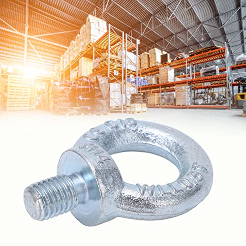 5Pcs Lifting Shoulder Eye, Electroplating White Zinc Steel Lifting Threaded Eyebolt for Industrial Use M14