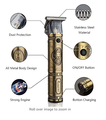 Soonsell Hair Clippers for Men,Beard Trimmer for Men, Electric T Blade Liners Outline Edgers Shaver 0mm Bald Zero Gap Grooming Kit ,Cordless Clippers for Hair Cutting