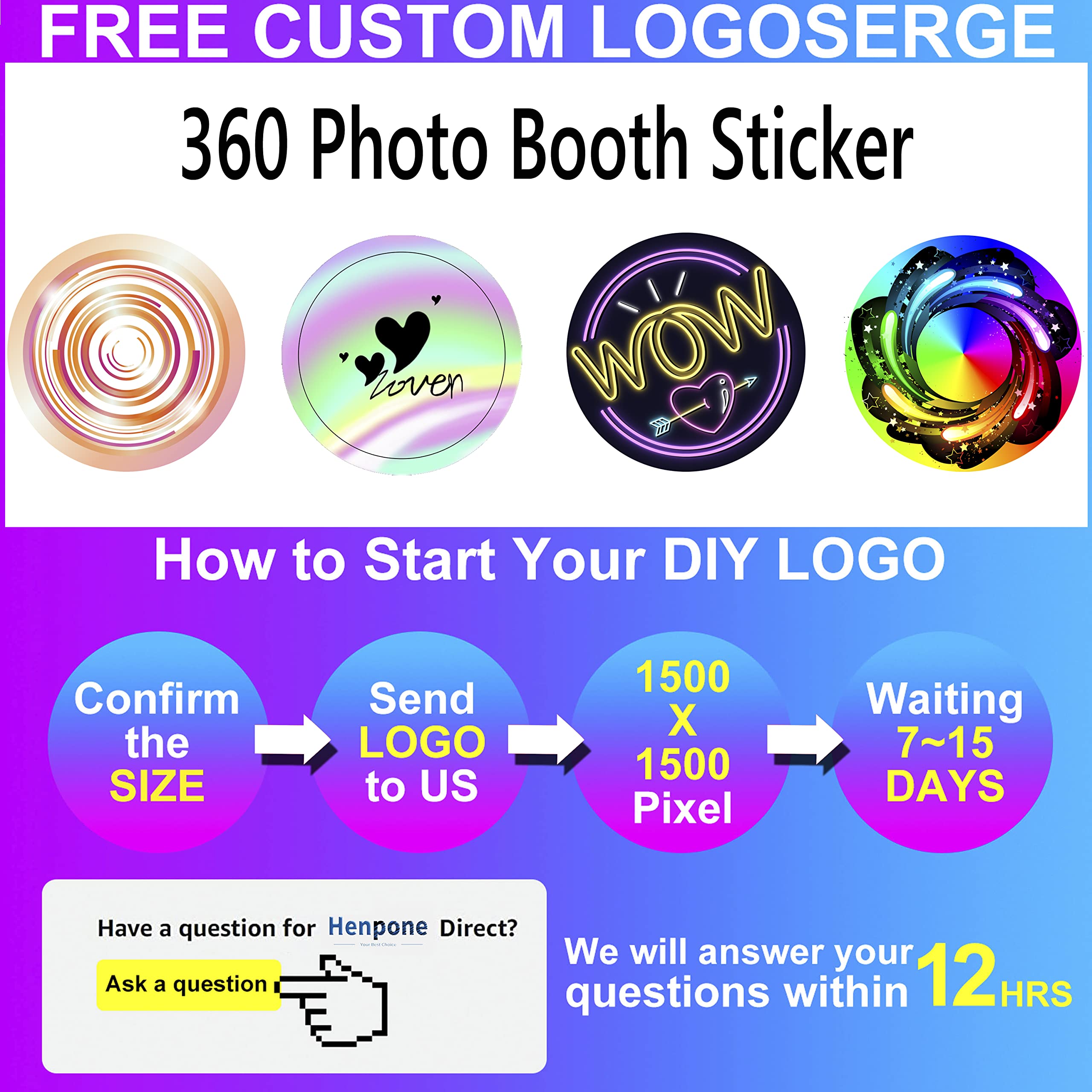 360 Photo Booth Machine for Parties, Weddings, Live Streaming,360 Spin Photo Booth Stand Free Custom Logo.360 Camera Booth Machines with Flight Case 80cm 31.5''