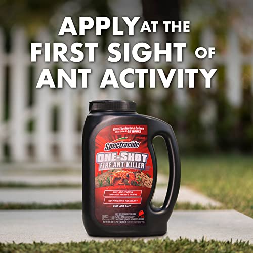 Spectracide One Shot Fire Ant Killer, Fire Ant Bait, Controls Fire Ants for 3 Months, 1.5 lb