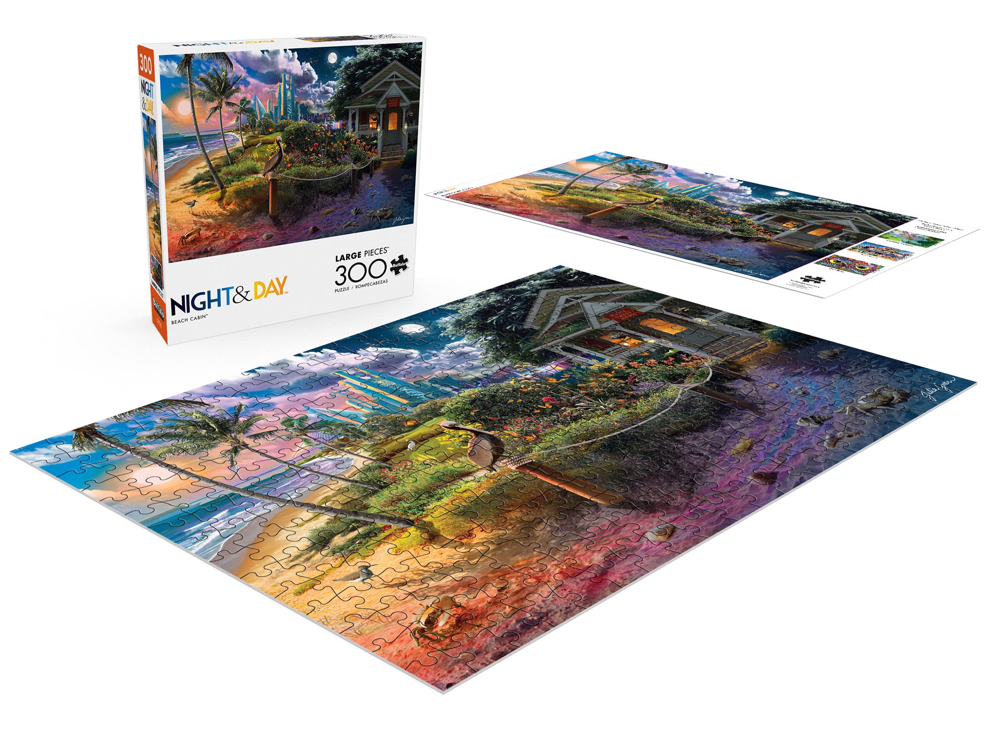 Buffalo Games - Beach Cabin - 300 Large Piece Jigsaw Puzzle