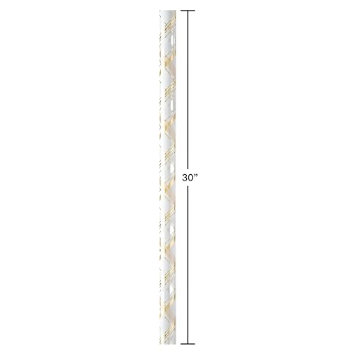 American Greetings 80 sq. ft. Gold Wrapping Paper Bundle (Snowflakes) for Christmas, New Years, and All Holidays (4 Rolls 30 in. x 8 ft.)