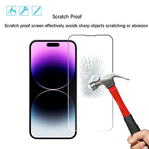 Ailun OnePeel Installation Frame Screen Protector for iPhone 14 Pro [6.1 inch] 2 Pack+2 Pack Camera Lens Protector,Sensor Protection,Dynamic Island Compatible,Tempered Glass,Case Friendly