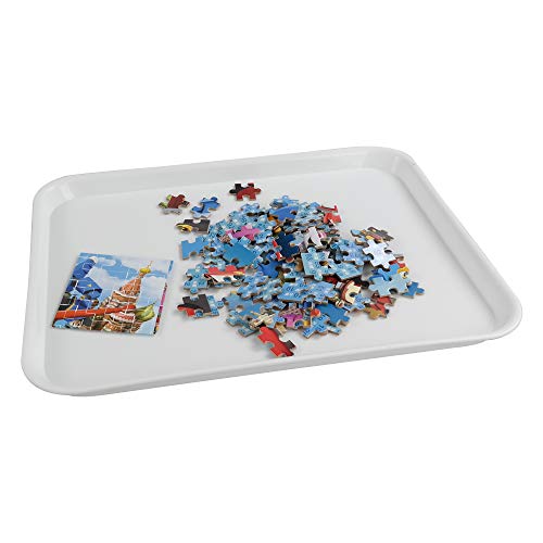DynkoNA Fast Food Trays, Plastic Serving Tray, White, Set of 6