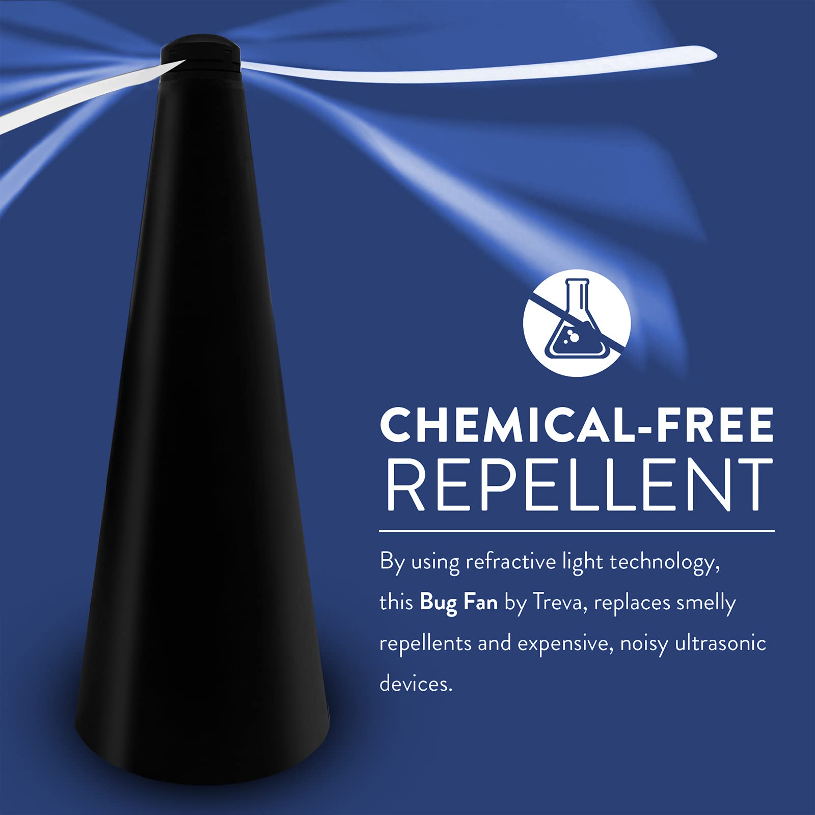 Bug Repellent Fly Deterrent Fan,Bug Repellent for Tables Indoor Outdoor Meal, Portable Table Bug Repellent Keep Flies Away from Your Food Black(1 Pack)