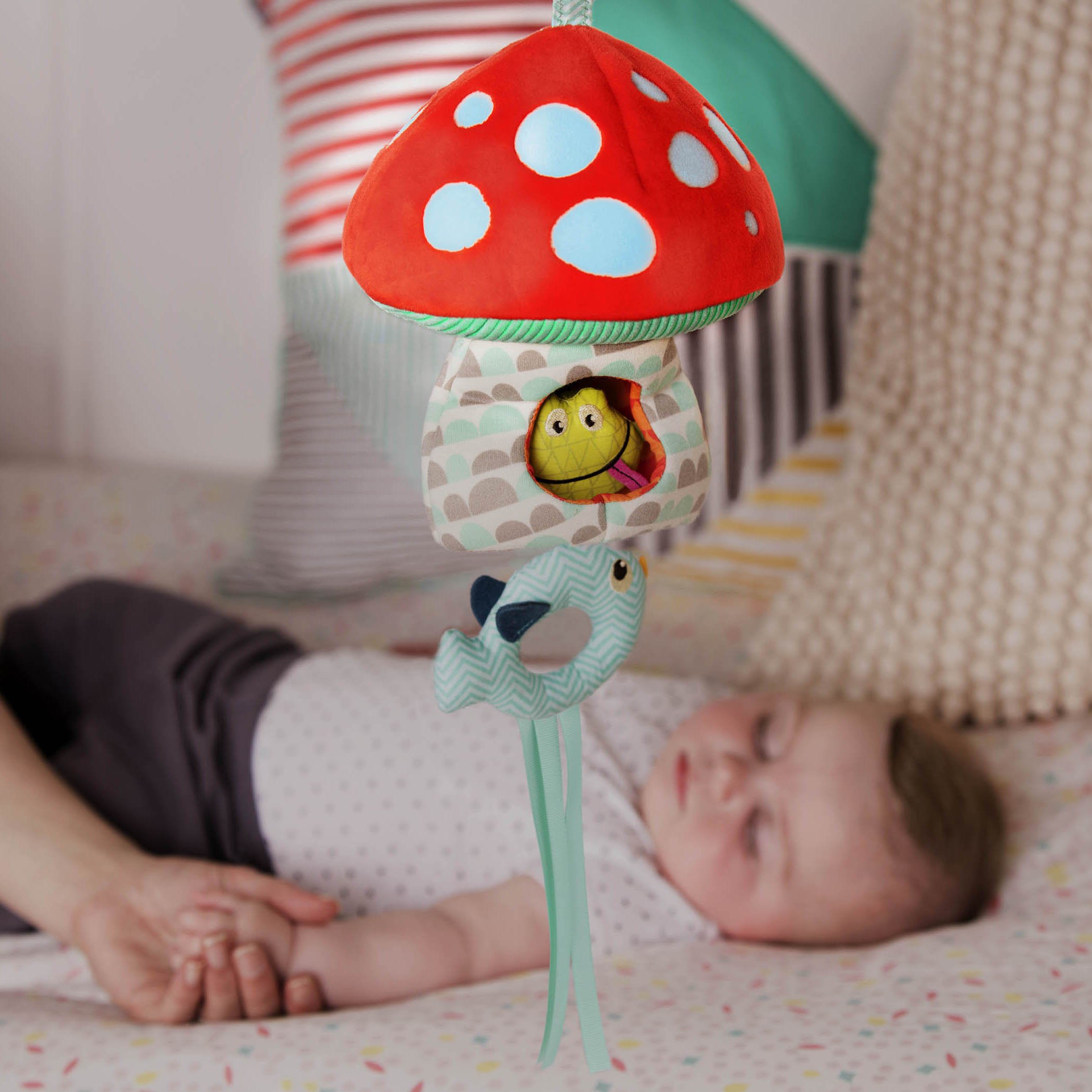 B. toys- B. baby- Magical Mellow-Zzzs- Musical Nursery Crib Mobile- Pullstring Baby Toy with Soft Light- Soothing Travel Mobile-
