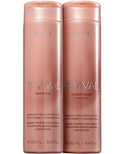 Hair Repair Shampoo and Conditioner - Revival Set 8.45 fl. oz - Best for Extremely Damaged, Dry, Curly or Frizzy Hair - Deep Nourishing - Increase Shine and Hydration - Wheat Germ and Silk Proteins