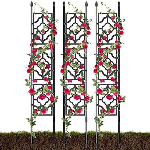 5FT Garden Trellis for Climbing Plants Outdoor, Kalolary Screen Garden Trellis Rustproof Vine Trellis Frame Cucumber Trellis Grow Support for Outdoor Indoor Fruits Vegetables Flowers Potted Plants