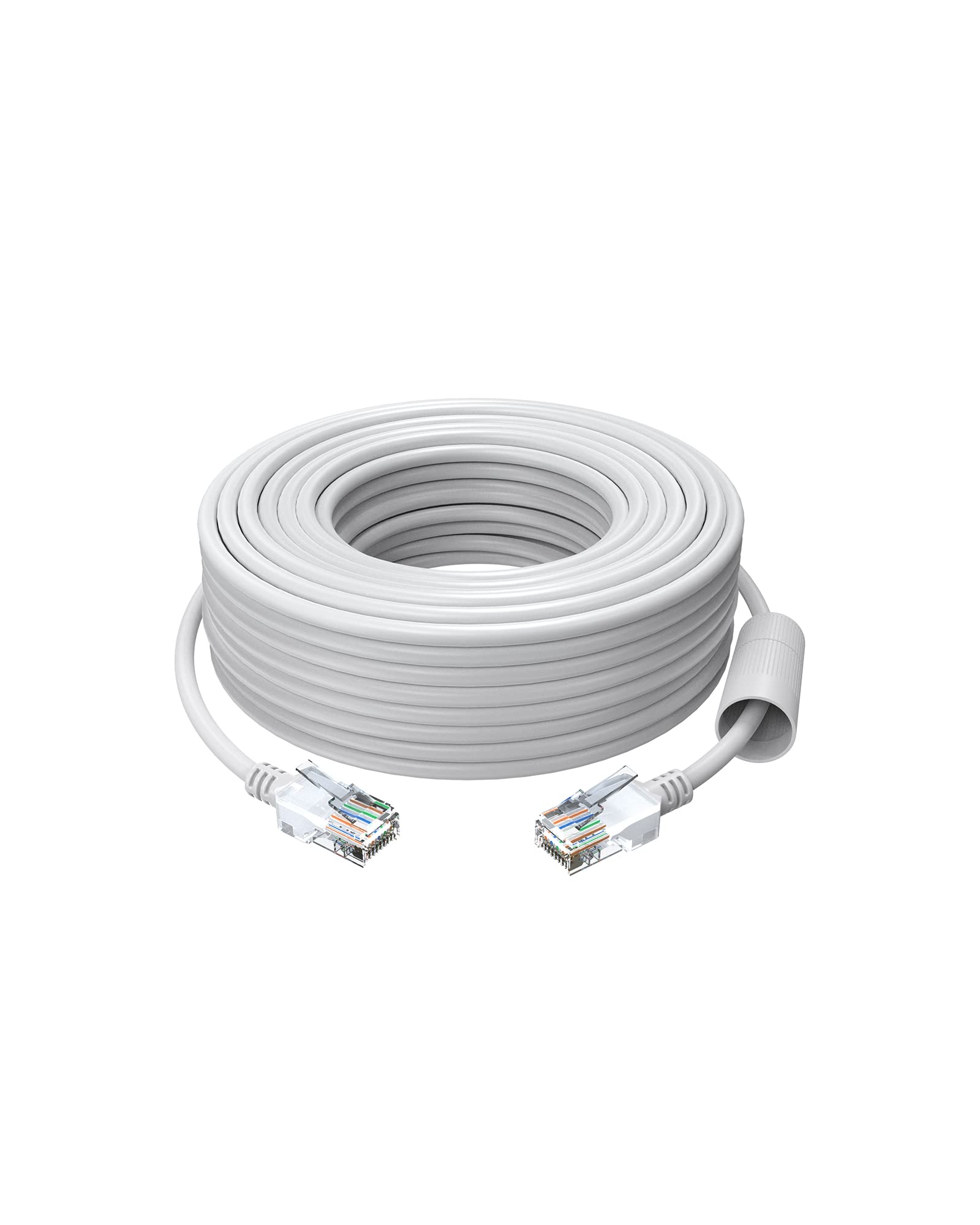 ZOSI 100ft (30 Meter) Ethernet Cable, Cat5e Patch Cable, RJ45 Network Cord for POE Camera NVR System, IP Camera, Switch, Router, Computer, Modem and More(Gray Color)