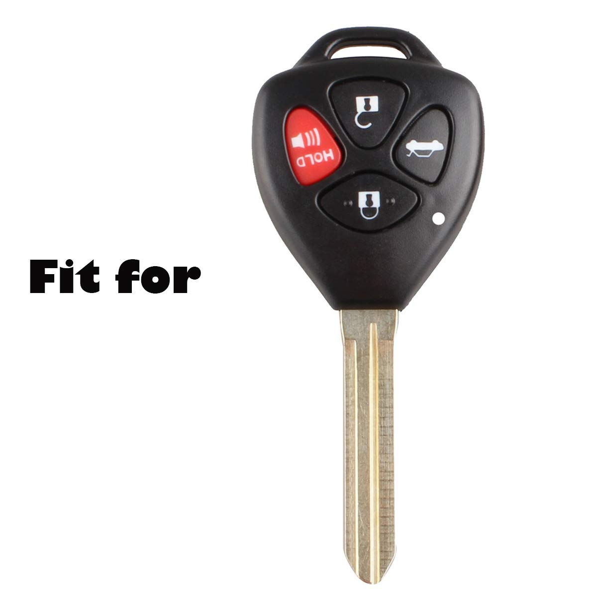 2Pcs XUHANG Sillicone Key fob Skin Key Cover Keyless Entry Remote Case Protector Shell for Toyota Camry Avalon Matrix Corolla Land Cruiser 4 Button Smart Remote Key Black