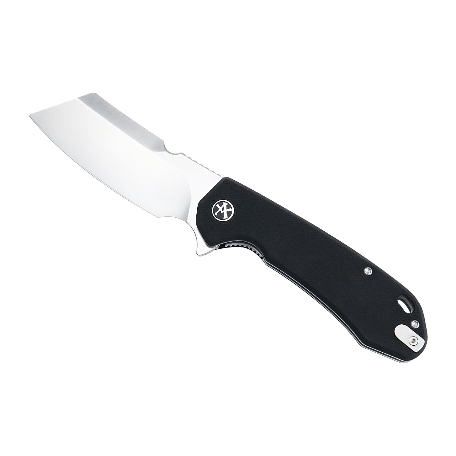 ALBATROSS Bigger Wider Flipper Pocket Folding Knife, 3.5" D2 Steel Satin Blade, 4.5" G10 Handle, Liner Lock, Nylon Bag,FK058 (Black)