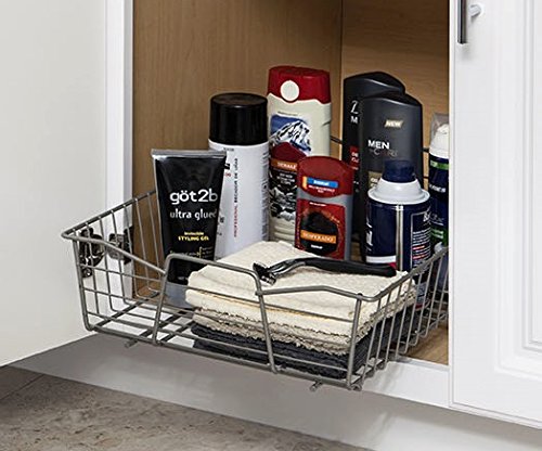ClosetMaid 3087 14-Inch Wide Cabinet Organizer, Nickel