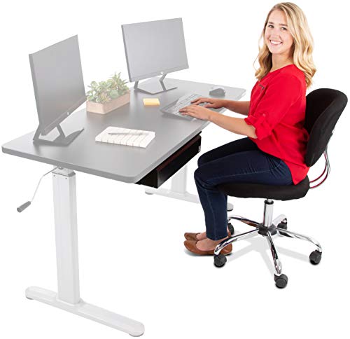 Stand Steady Attachable Under Desk Drawer | Pull-Out Storage Organizer with Smooth Sliding Tracks | Spacious Storage Drawer Easily Mounts to Desks and Workstations (Black / 17.5 x 11.5)