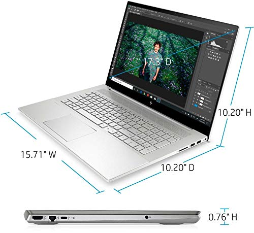 Newest HP Envy 17t Touch(10th Gen Intel i7-1065G7, 32GB DDR4 RAM, 1TB PCI NVMe SSD, NVIDIA GeForce 4GB GDDR5, Windows 10 Professional, 3 Years McAfee Security Key) Bang & Olufsen 17.3" Laptop PC