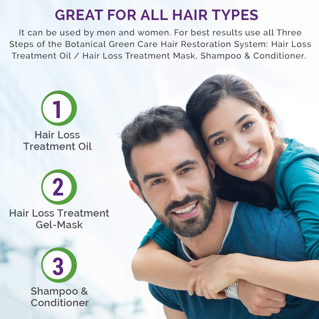 Botanical Green Care 'Lavender & Cedarwood' CONDITIONER - Thickening, Hair Growth, Strengthening Conditioner for Thinning Hair. Color Safe