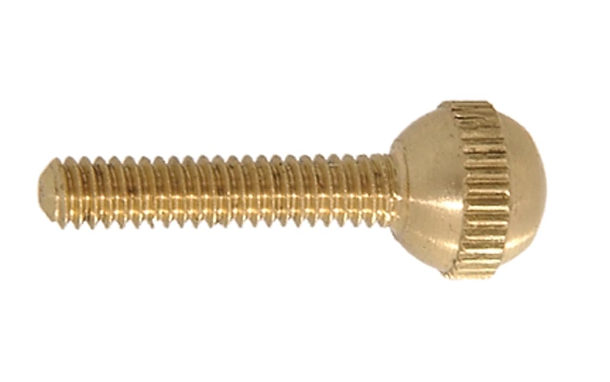 B&P Lamp® 8/32 Brass Ball-Head Thumb Screws, 1/2" Thread Length