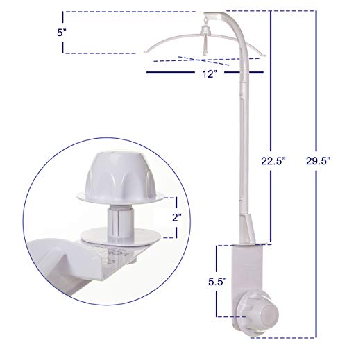 Glenna Jean DIY Non Musical Baby Crib Mobile Music Box Holder Arm Bracket Nut Screw Box