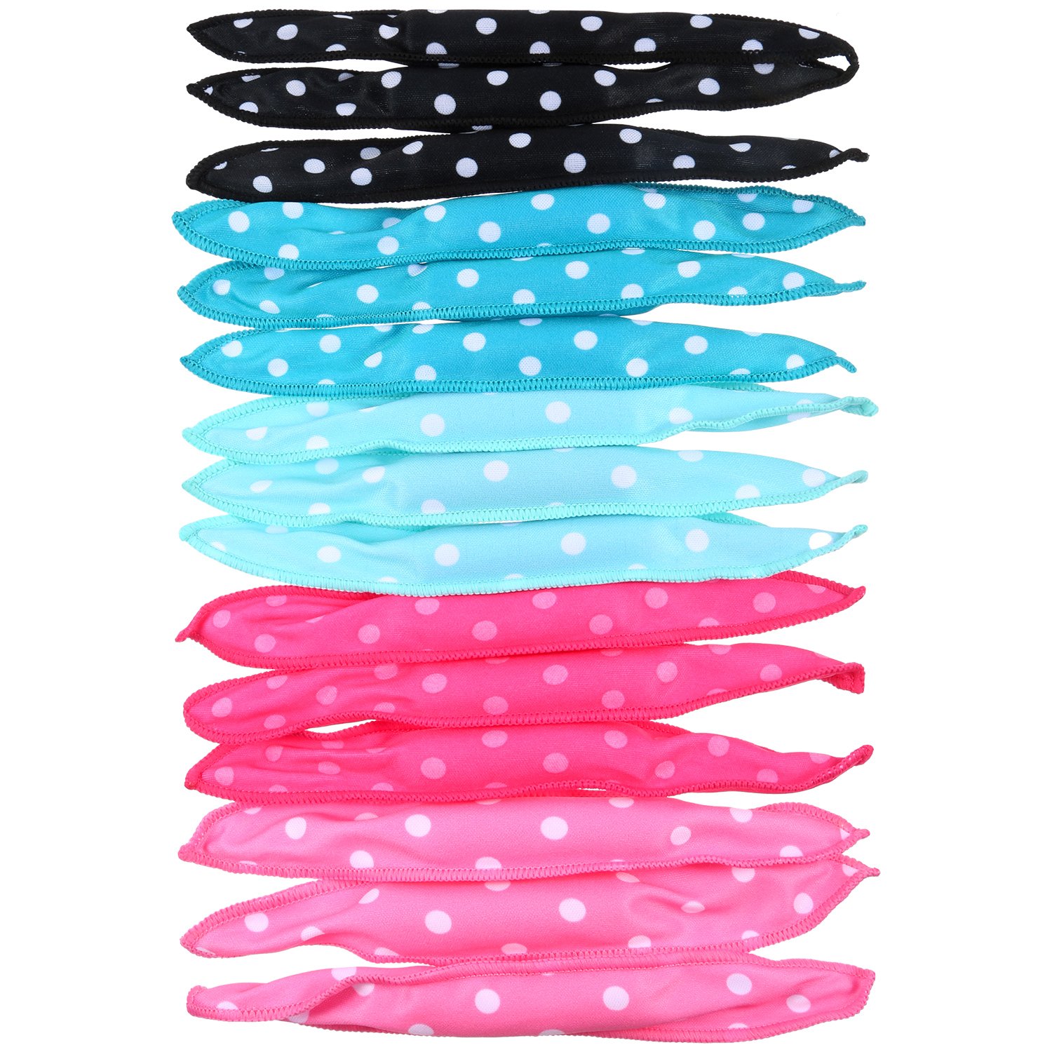 Bememo 40 Pieces Hair Rollers Soft Sleep Foam Tousle Curlers Rag Curlers for Hair Styling Tools Heatless Pillow Sponge to Sleep in DIY Tousle Curler Rollers Sponge(Dot,Color Set 1)