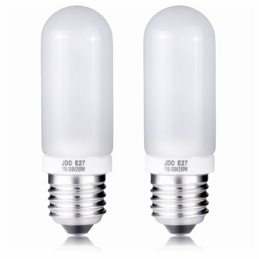 2X 250W Modeling Lamp Bulbs, 110V-130V Frosted Replacement Light Bulb for Photo Studio Strobe